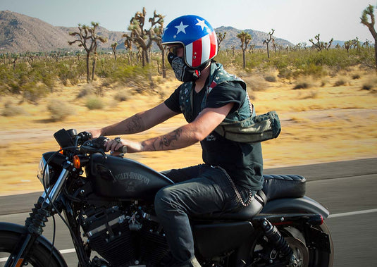 TORC T-50 3/4 Open Face Retro Helmet Captain Vegas RWB