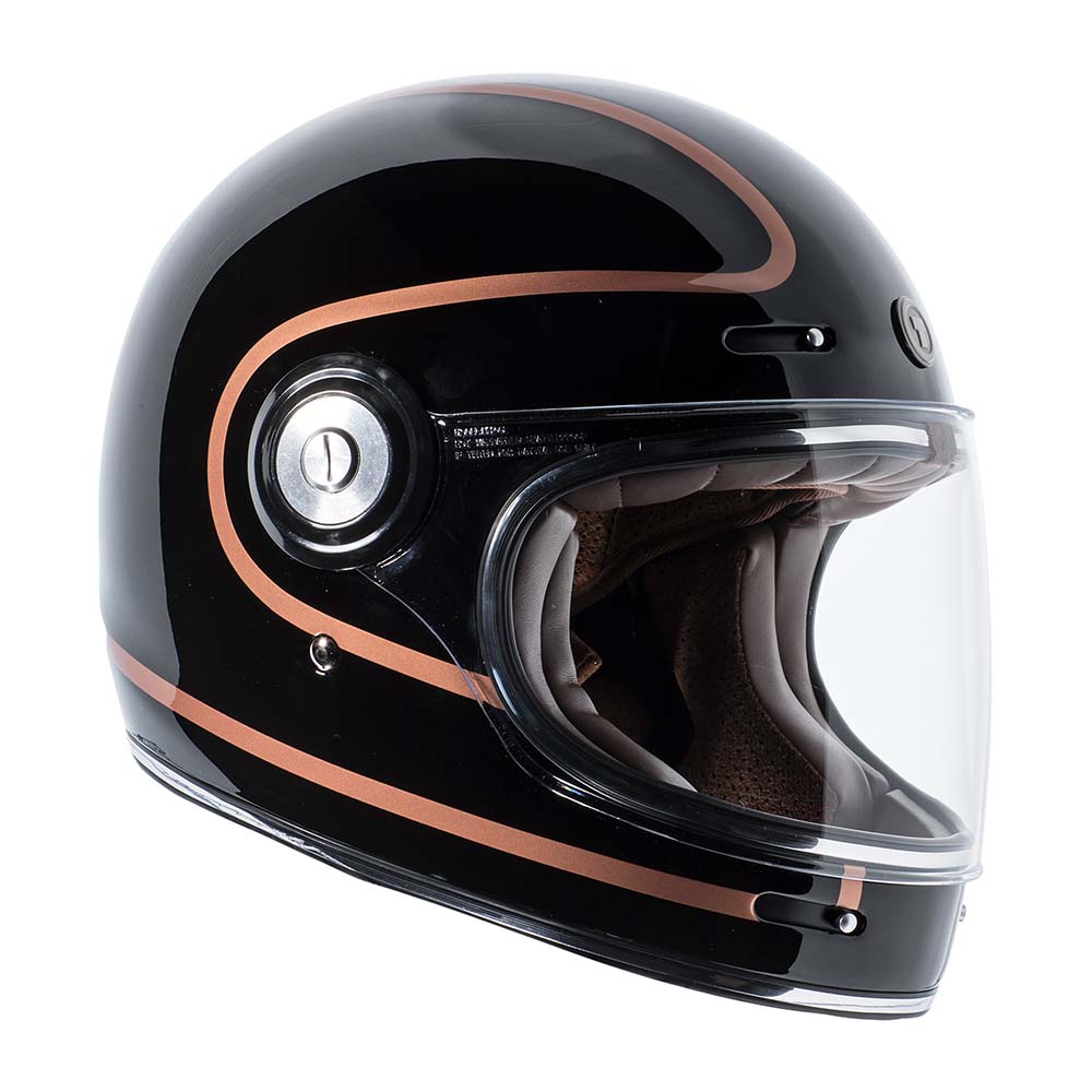 Torc Helmets Newport Copper Pin - Retro Full Face Motorcycle Helmet ...
